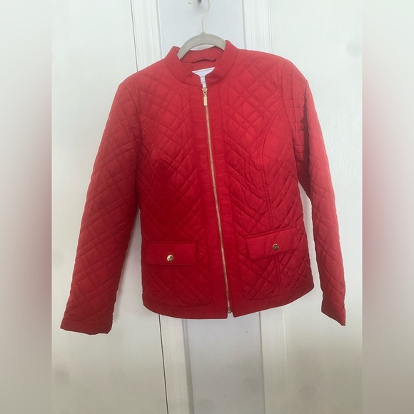 Charter Club | Jackets & Coats | Charter Club Quilted Jacket Red With ...